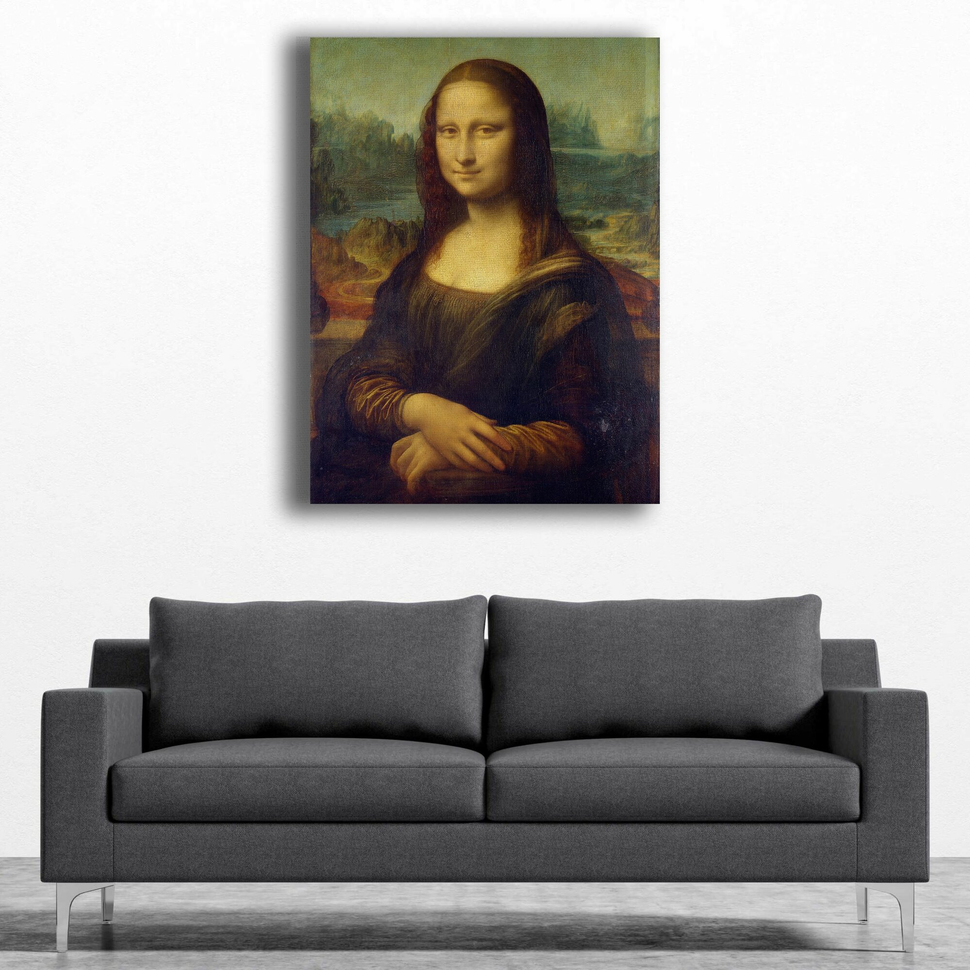 Картина на холсте Мона Лиза Леонардо да Винчи 50*70