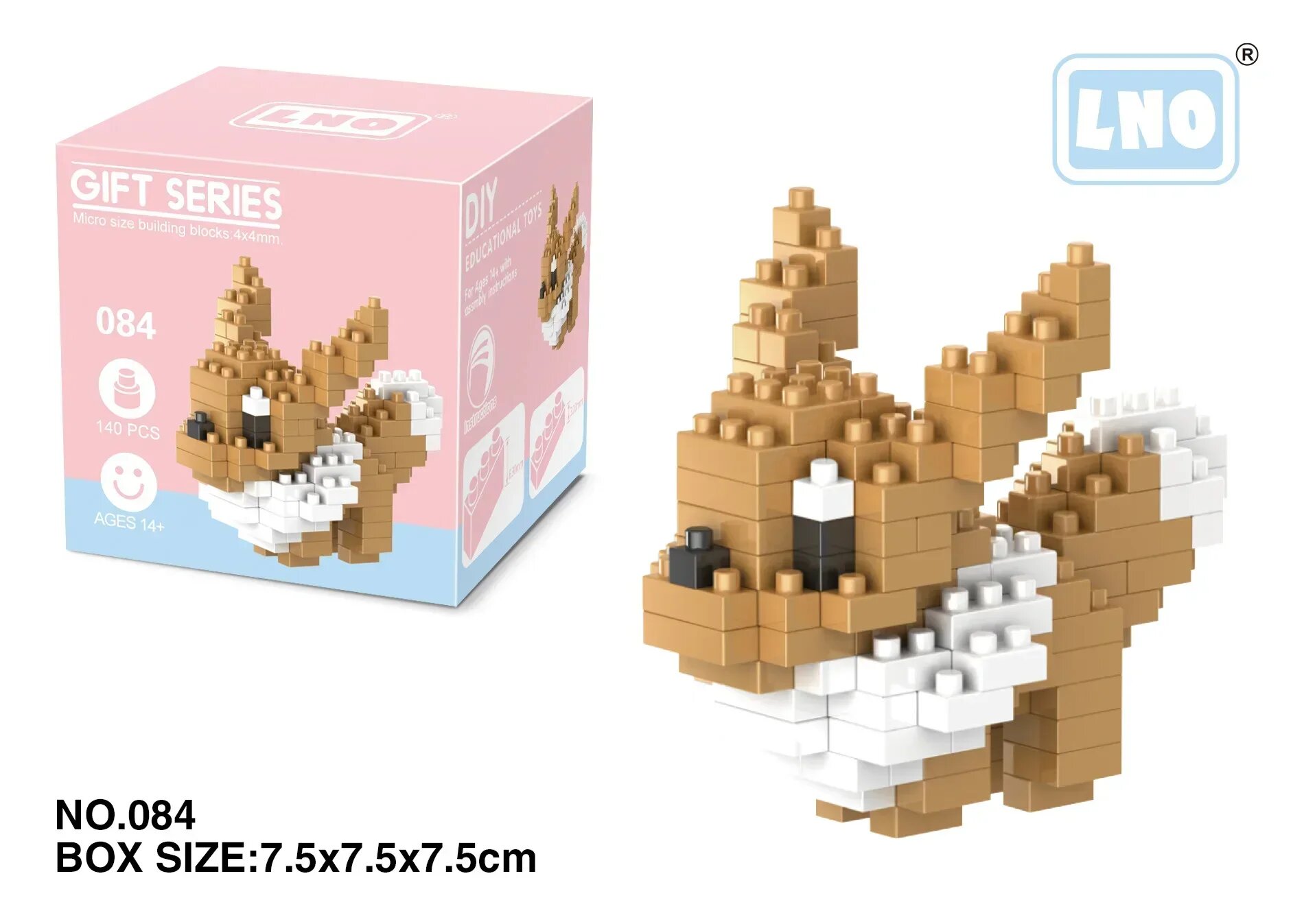 Nanoblock LNO 084 Собака, 140 деталей, коричневый