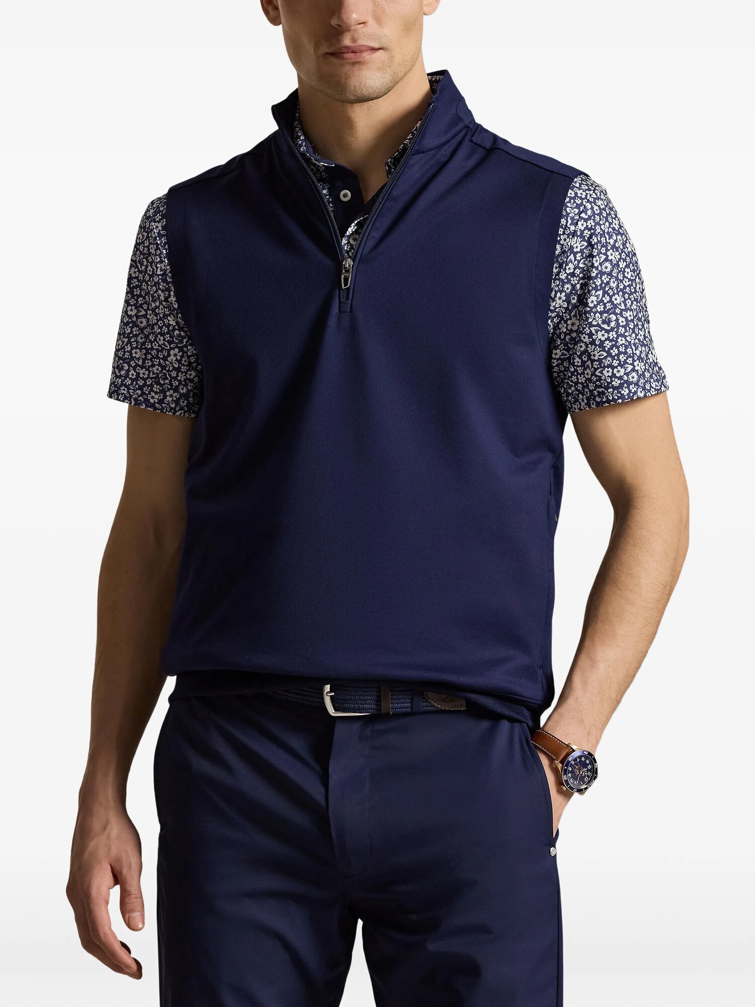 Жилет RLX Ralph Lauren Half-zip vest, размер XL, blue — фото 1