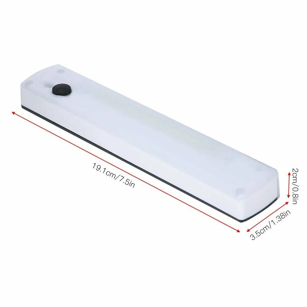 Лампа для стены и шкафа 18LED 3W светодиодная планка ночная стиль с обычной кнопкой, 180 люмен, материал ABS, батарейки 3AAA (не в комплект), длина светодиодной планки AB901