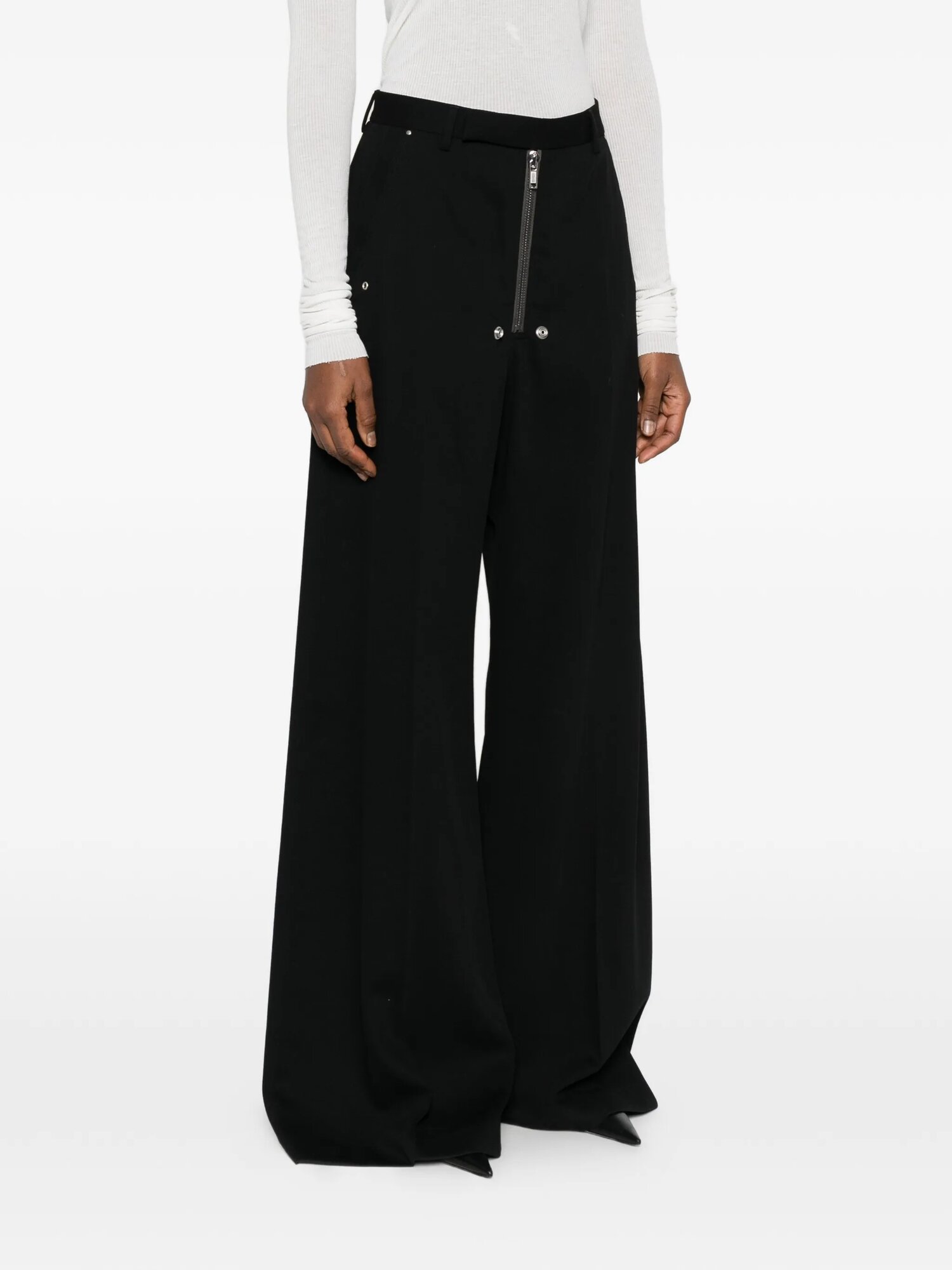 Брюки Rick Owens Zipped trousers, размер 40, черный — фото 1