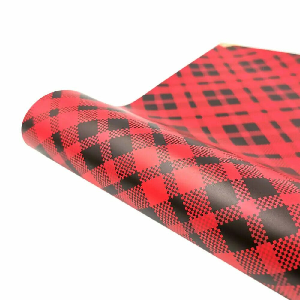 Радужная светоотражающая виниловая пленка для декорирования Красный, 12in x 19in(30x50cm), Plaid Red