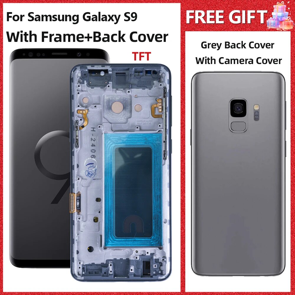 100% протестированный дисплей для Samsung Galaxy S9, ЖК-дисплей с дигитайзером, сенсорный экран в сборе SM-G960FD S9 G960, ЖК-дисплей с заменой рамки
