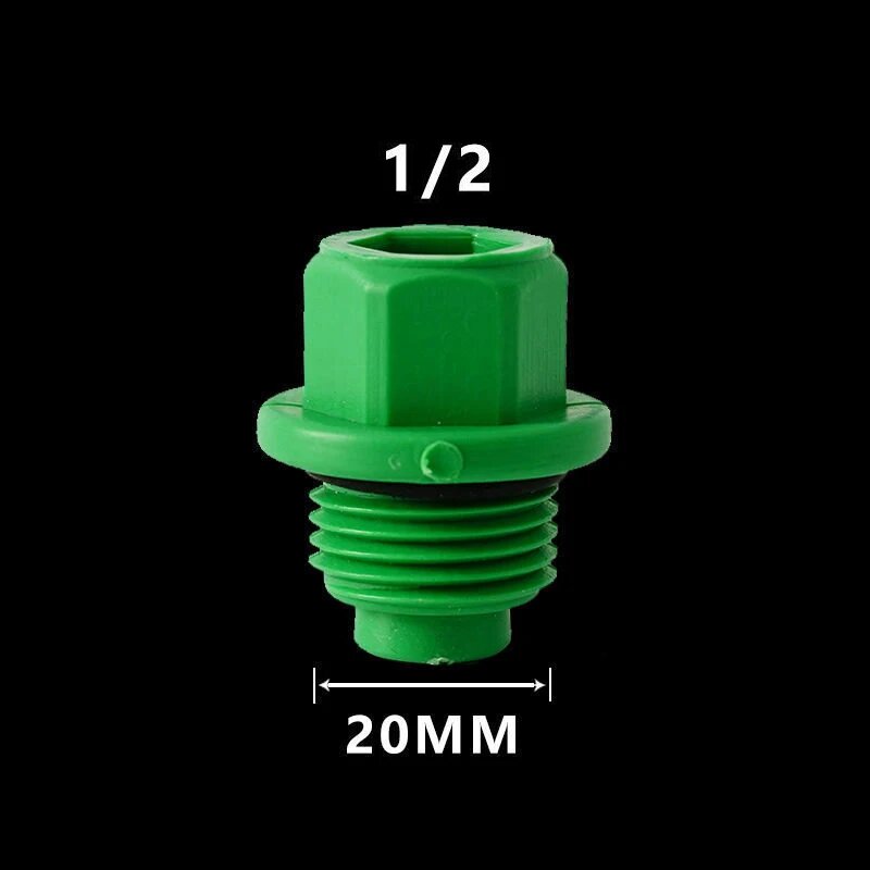 Заглушка для трубы PPR 1/2", зеленый, Цвет: 4