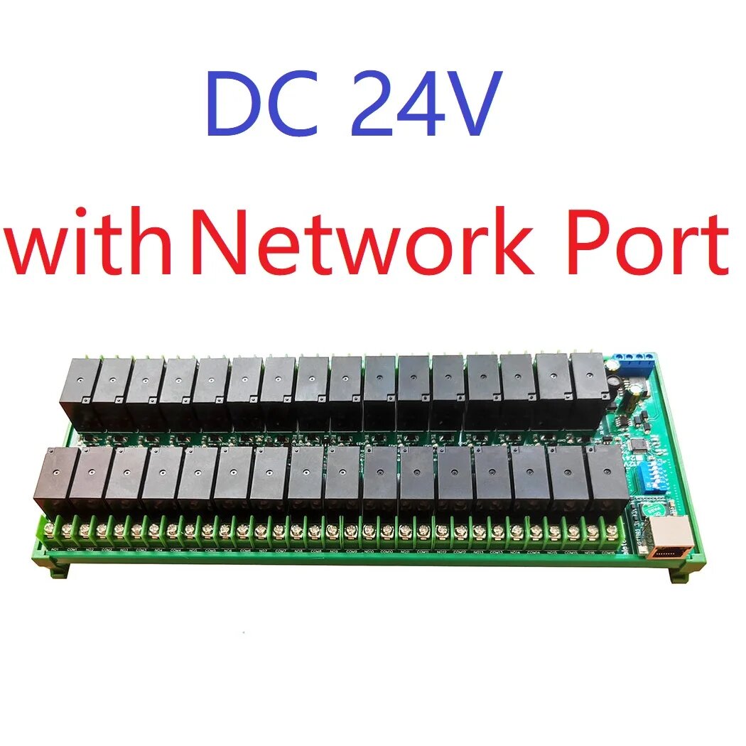 Релейный модуль Ethernet/RS485 eletechsup 32 канала 12В/24В 20А 24V Network Port