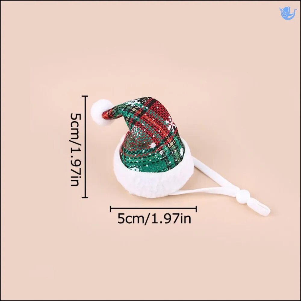 Рождественский колпак для питомца, регулируемый, для кошек и собак, праздничный аксессуар