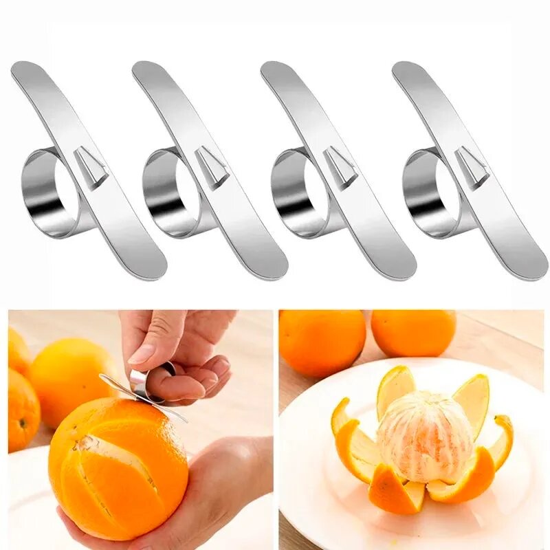 Нож для цитрусовых, для чистки апельсинов, грейпфрутов, многофункциональный, 4 штуки