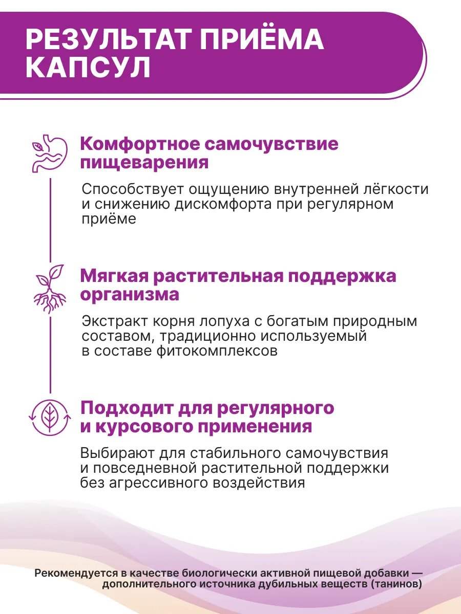 БАД Добавь Алтай "Корень Лопуха", для пищеварения, в капсулах, 60 шт — фото 1