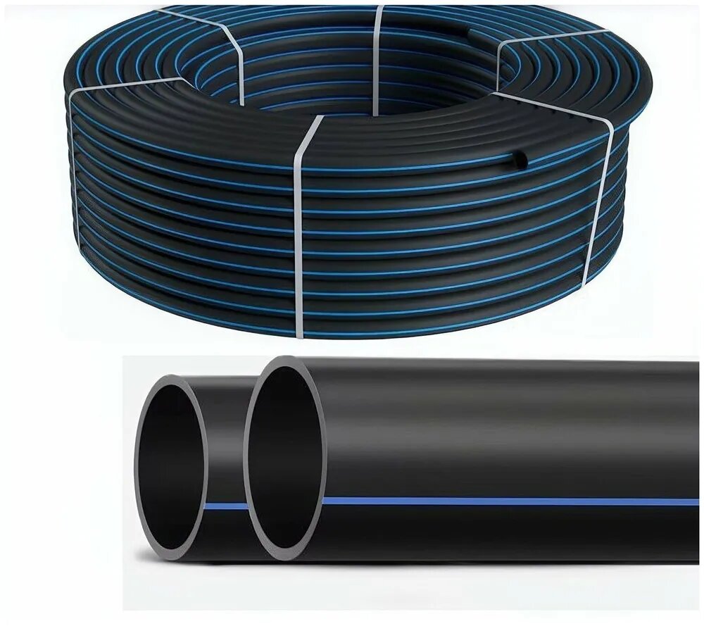 Труба ПНД 50ммx3.0мм 50м водопроводная питьевая ПЭ 100 ГОСТ 18599-2001