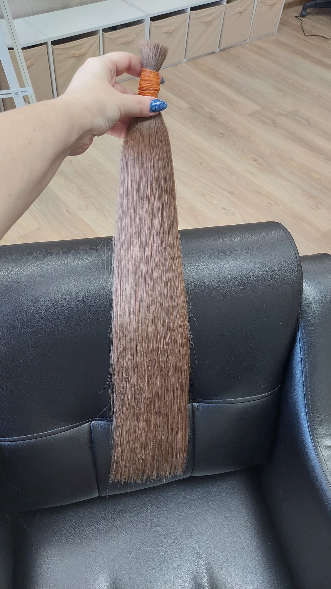 Волосы для наращивания 60см, 100г, русый, стандарт