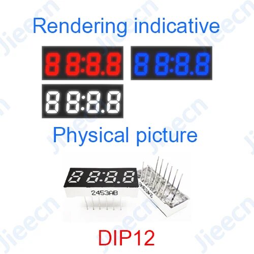 LED индикатор 0.25Inch 4Bit Blue Cathode