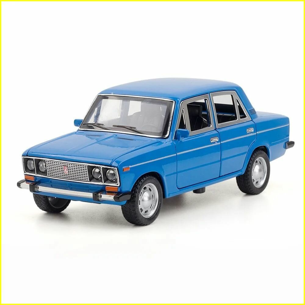Коллекционная металлическая машина LADA 2106(1/24 ), Игрушечный автомобиль с звуковыми и световыми