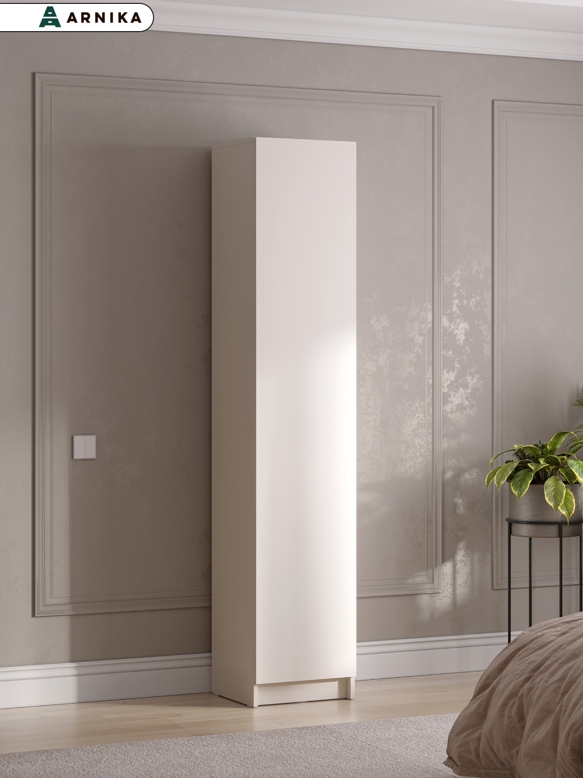 ARNIKA Шкаф-пенал распашной для одежды, 40х38х200см, лдсп меланж
