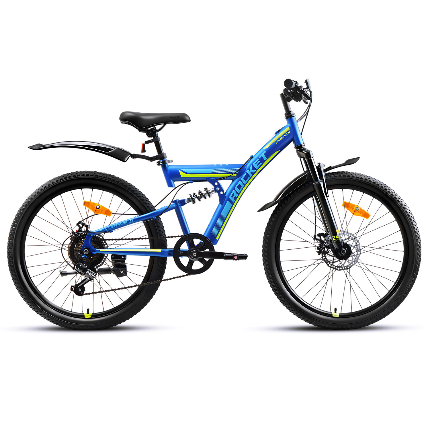 Велосипед 24" Rocket Azkar Pro, цвет синий, размер 15", рост 130 – 145 см.
