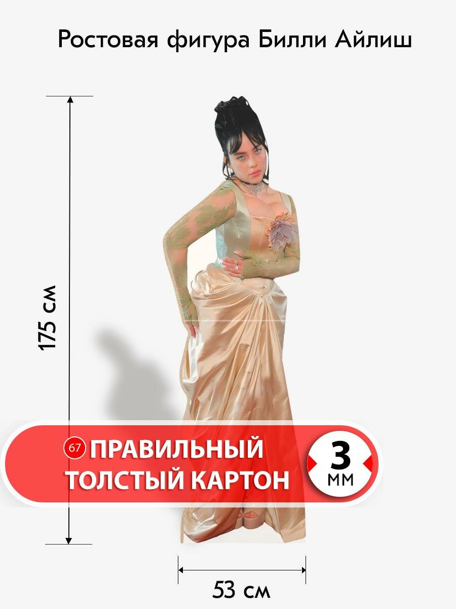 Аксессуар для фотосессий, Indoor-ad, Билли Айлиш 1, ростовая фигура