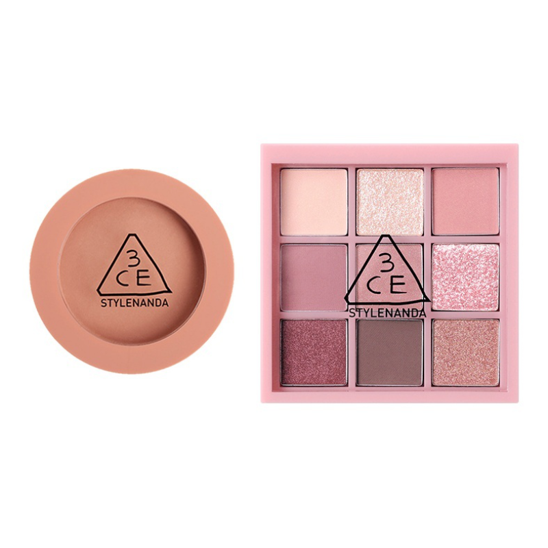 Набор теней и румян женский 3CE Velvet Clear, для сияния тона кожи