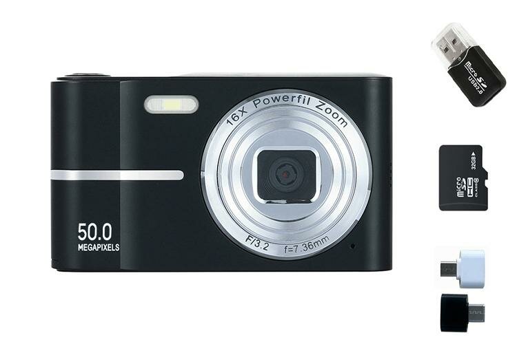 Цифровой фотоаппарат унисекс HEY CAT'S DIARY 5824491, Black Cameras+32G Internal Memory Card+USB Card Reader+Android Adapter