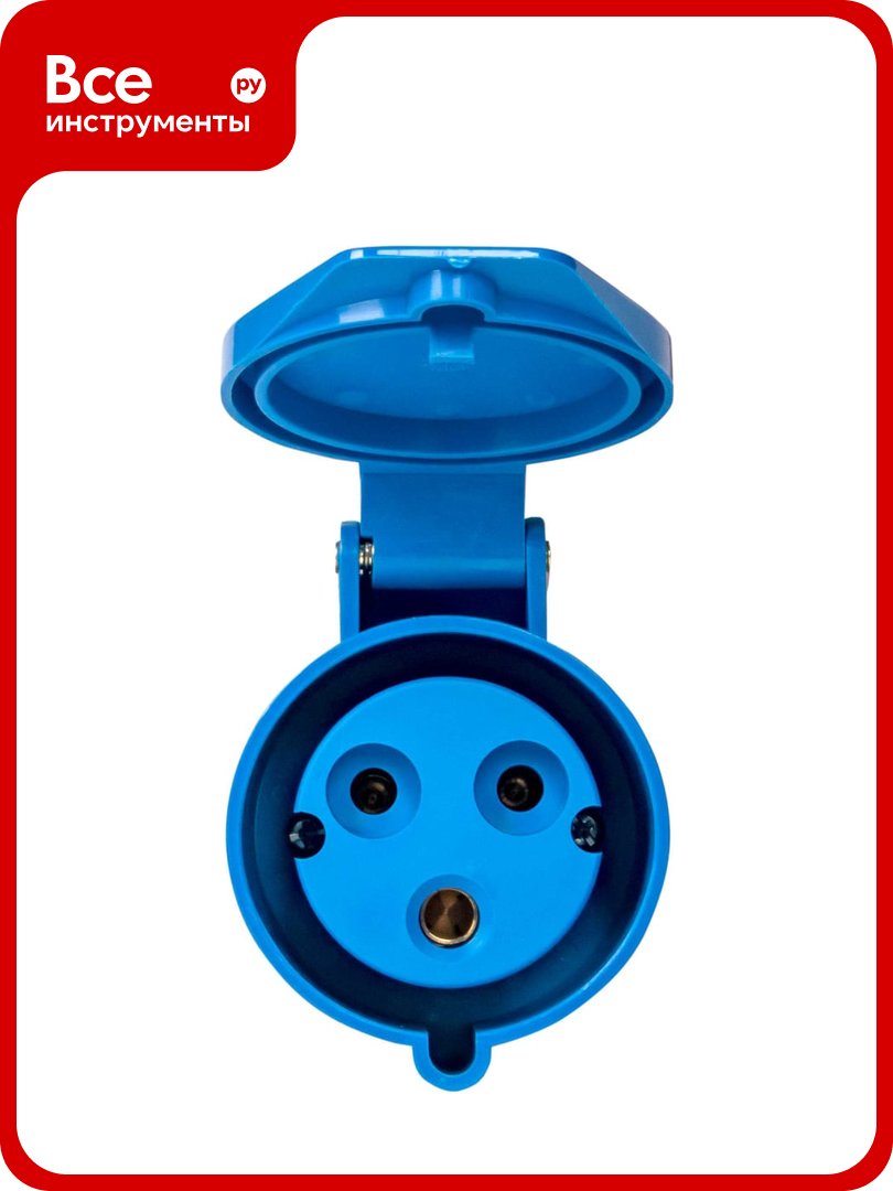 Переносная розетка EKF PROxima 213, 2Р+РЕ, 16А, 220В, IP44 ps-213-16-220, для подключения мобильных пунктов питания