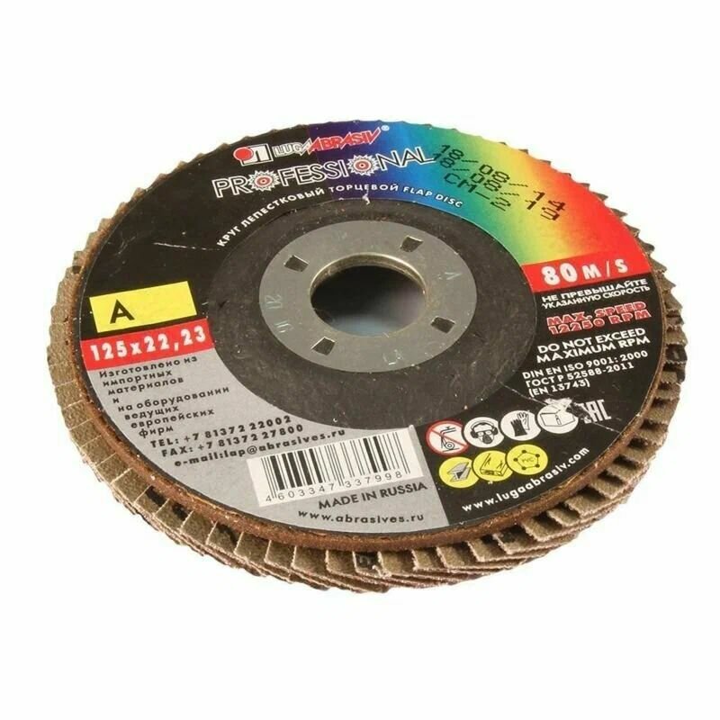 Диск лепестковый торцевой Р120 125х22мм