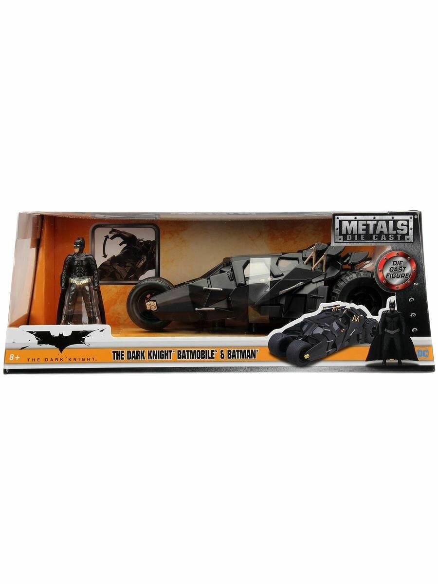 Машинка с Фигуркой Batmobile 2.75" 1:24 2008 The Dark Knight Batmobile W/Batman