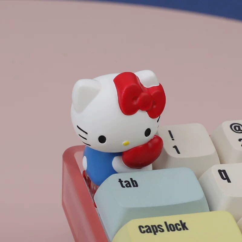 Милый персонализированный кейкап Hello Kitty для механической клавиатуры, одиночный кейкап ECS, подарок для