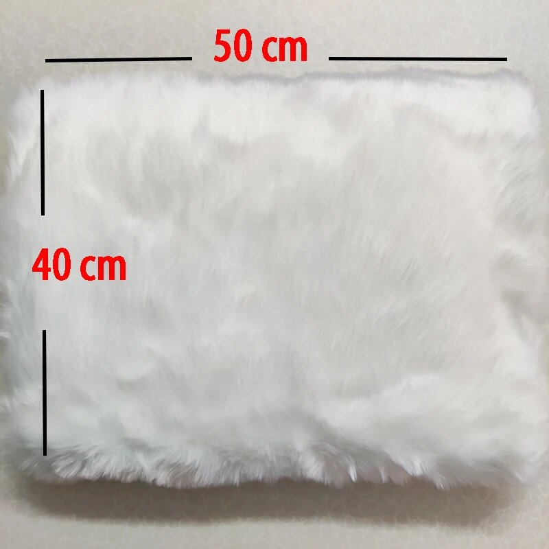 Искусственный мех белый 40x50 см