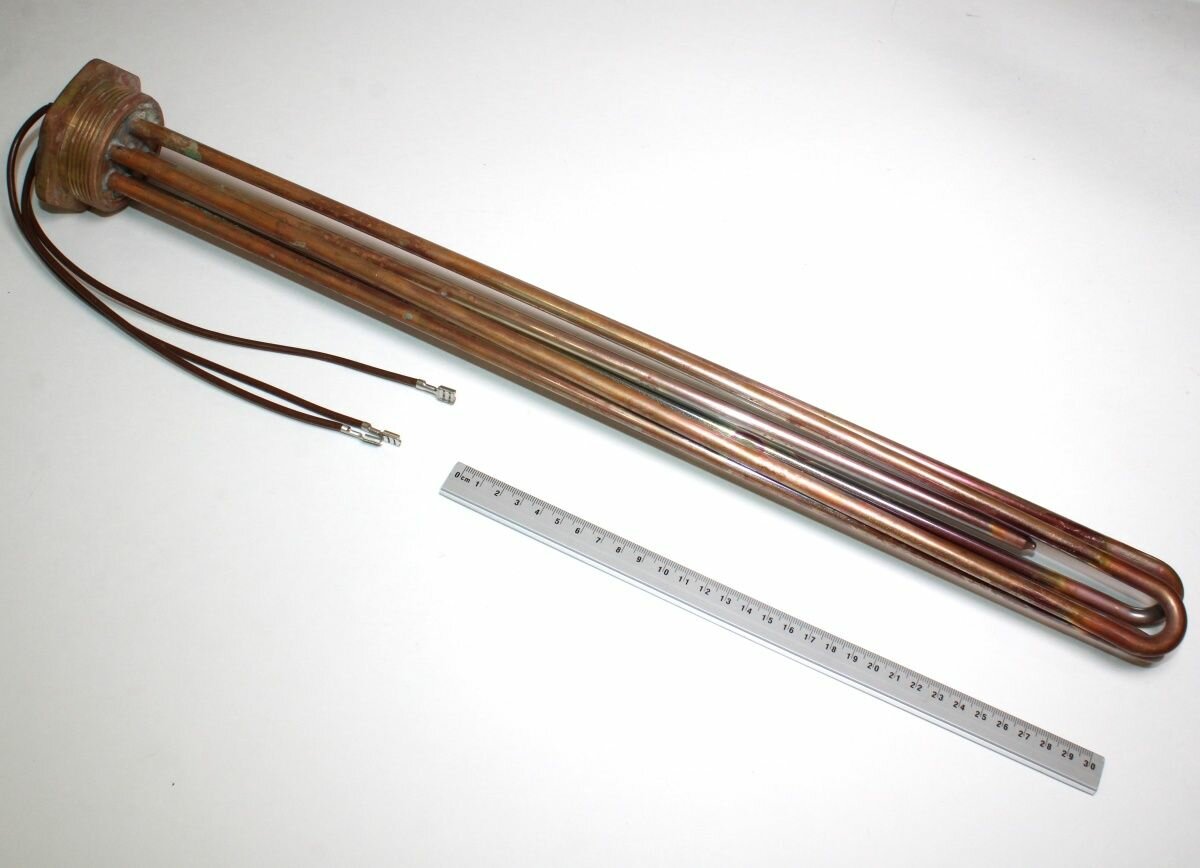 ТЭНБ ЭВН (G2" ?59mm) RTF 9000W 3.0x3J380V(?) L-544mm TW (медь)