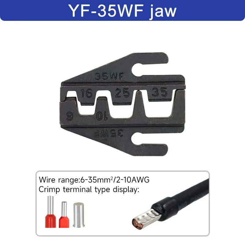 Обжимные клещи YF-35WF jaw, 6-35mm²/2-10AWG