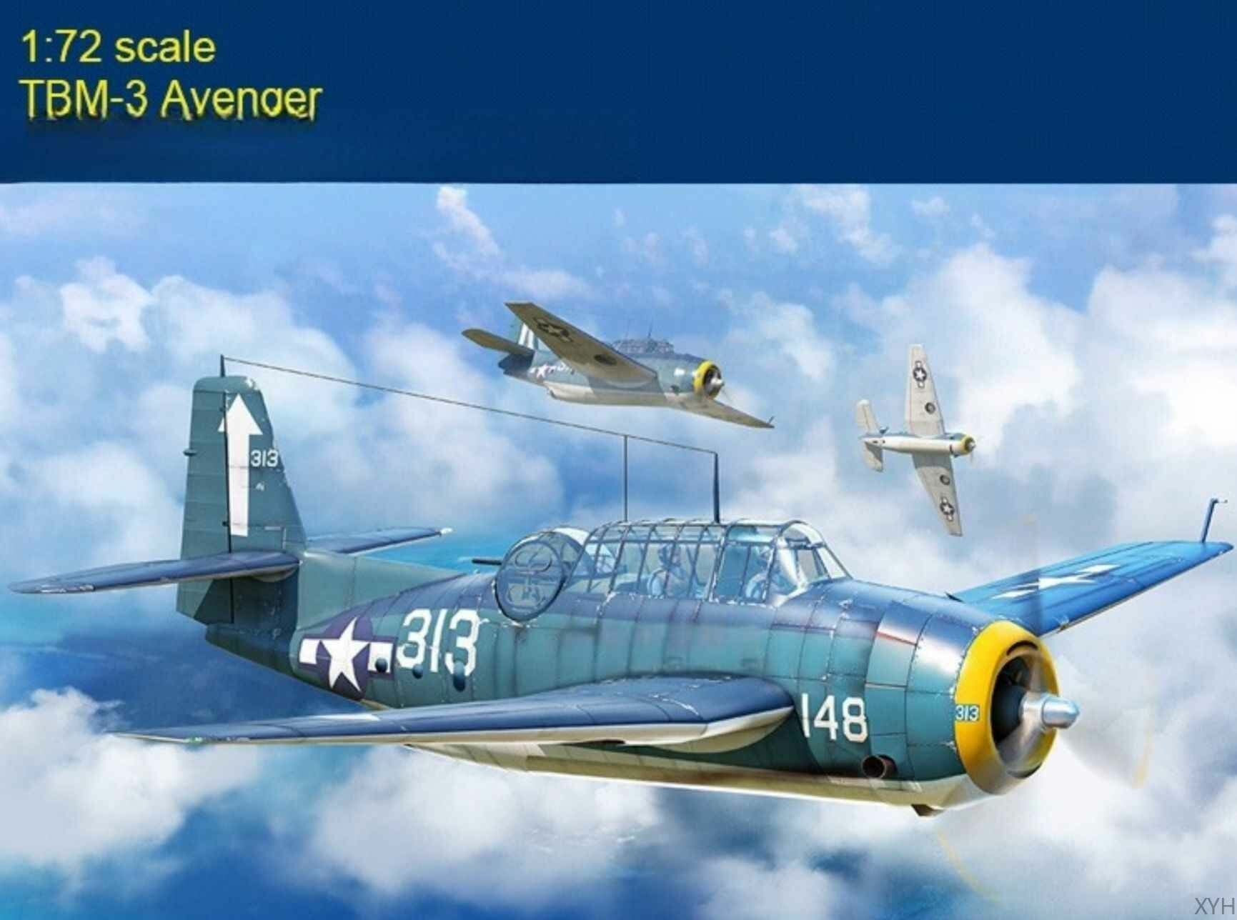 HobbyBoss 87274 1/72 US TBM-3 Avenger Модель сборки самолёта