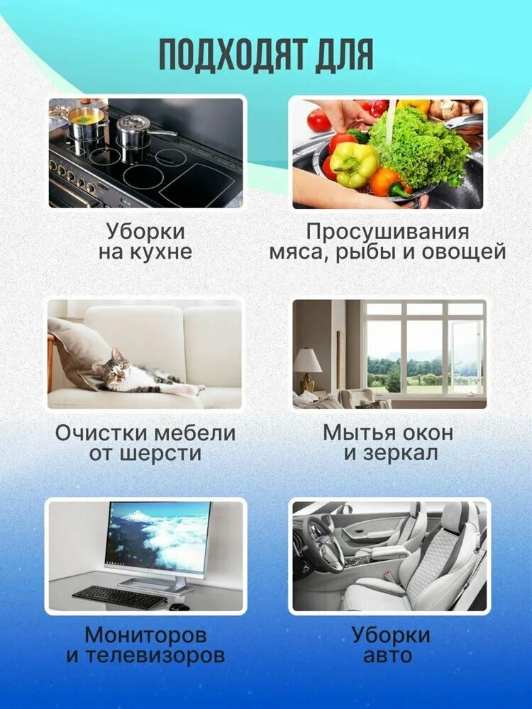 Салфетки для уборки Chesto B2J, полипропилен, 25x25см, 100шт