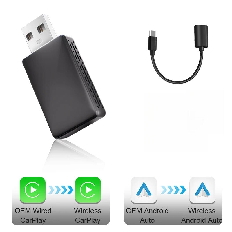 Беспроводной адаптер Carplay/Android Auto Black