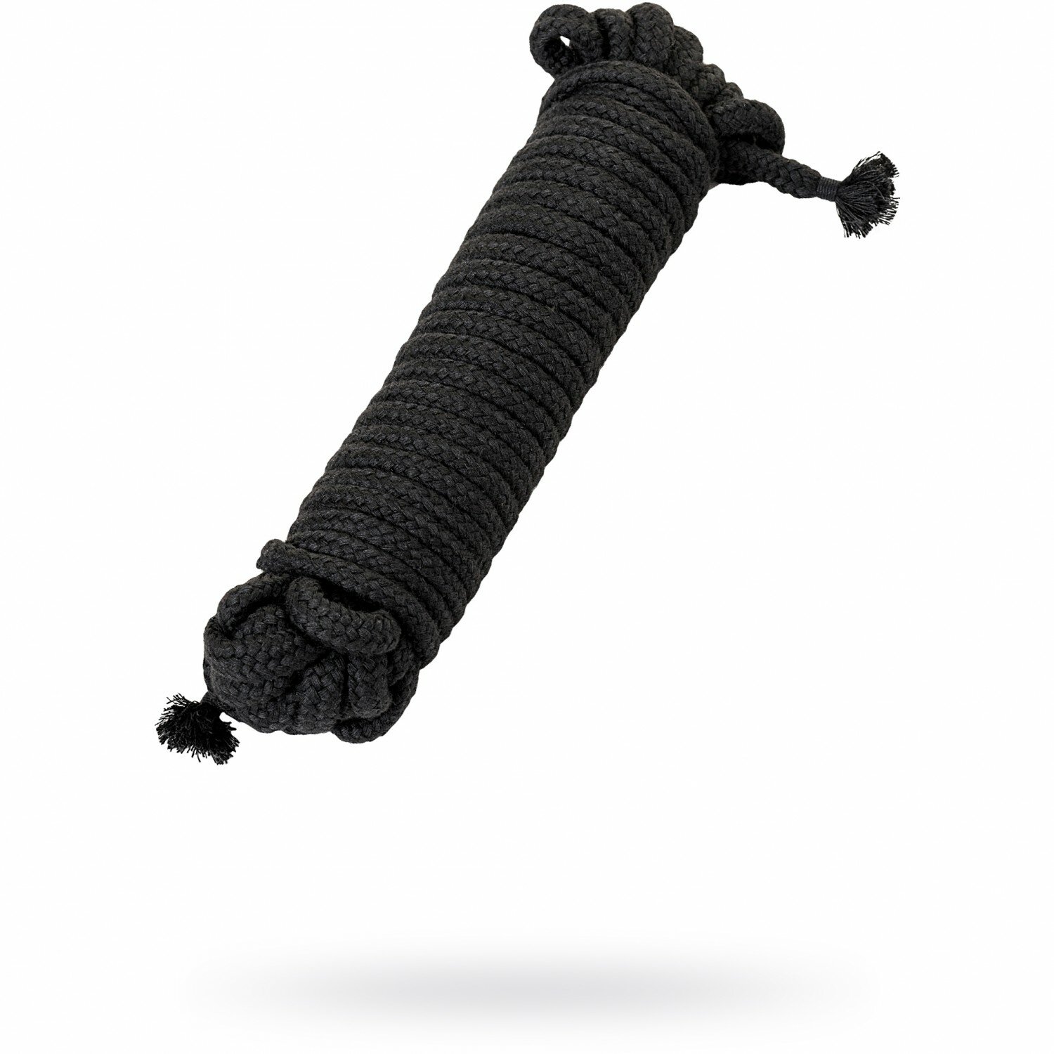 Веревка для бондажа ToyFa Theatre, чёрная, хлопок, 10м, 531г