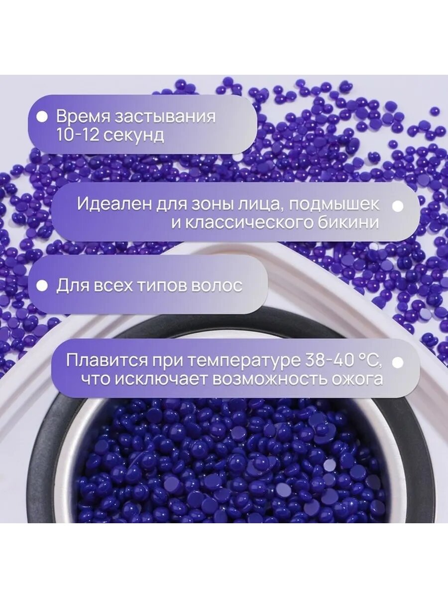 Индиговый гранулированный воск для депиляции
