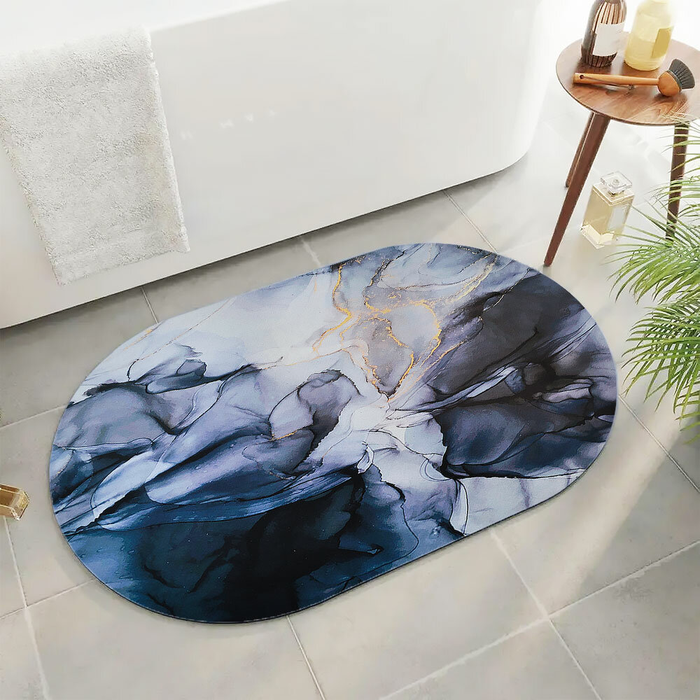 Коврик диатомитовый овальный 50x80 см Roomis G-1, влаговпитывающий, с антискользящей основой
