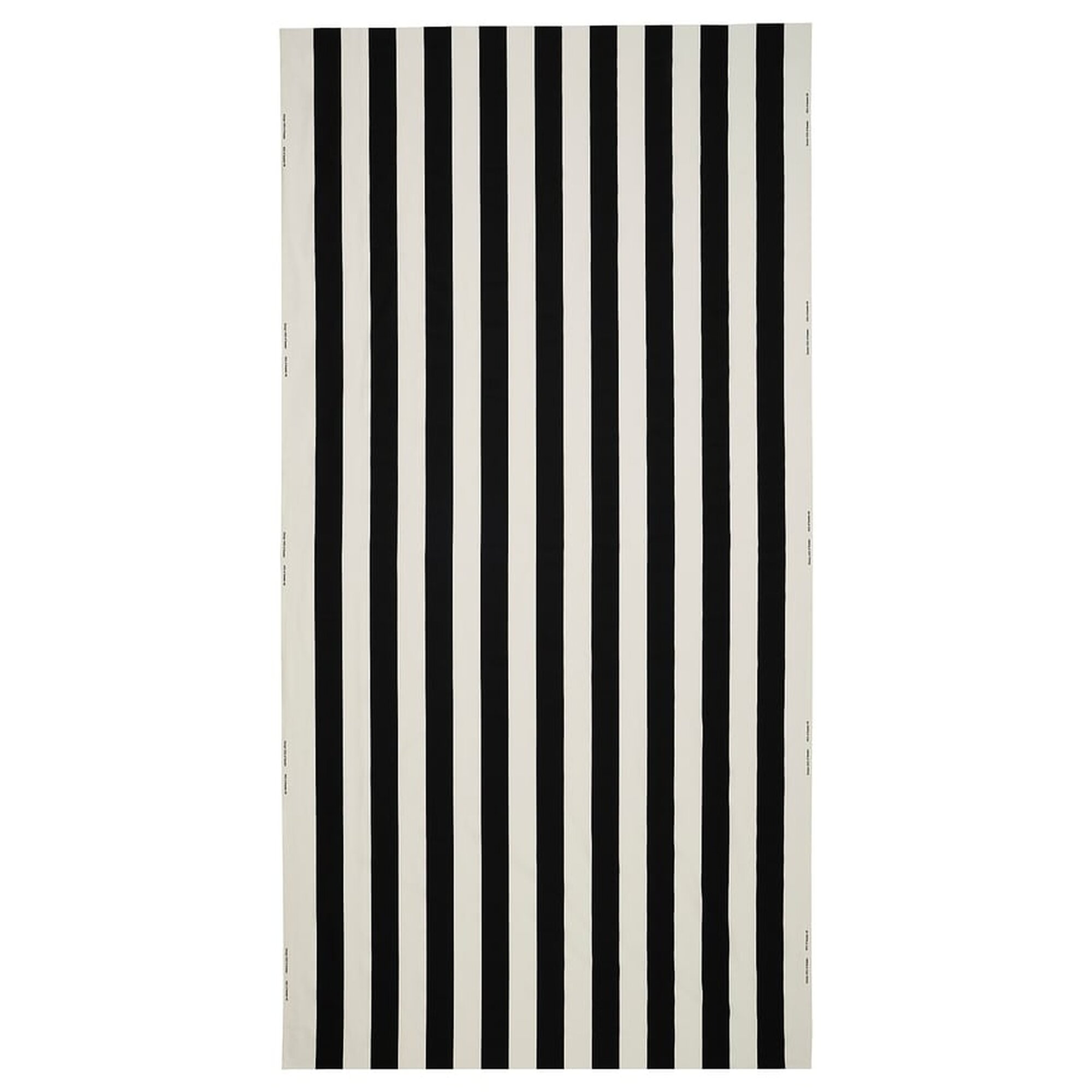 Ткань с отделкой, IKEA VARGTOREL, размер 150х300 см, цвет белый, черный, 205.798.20