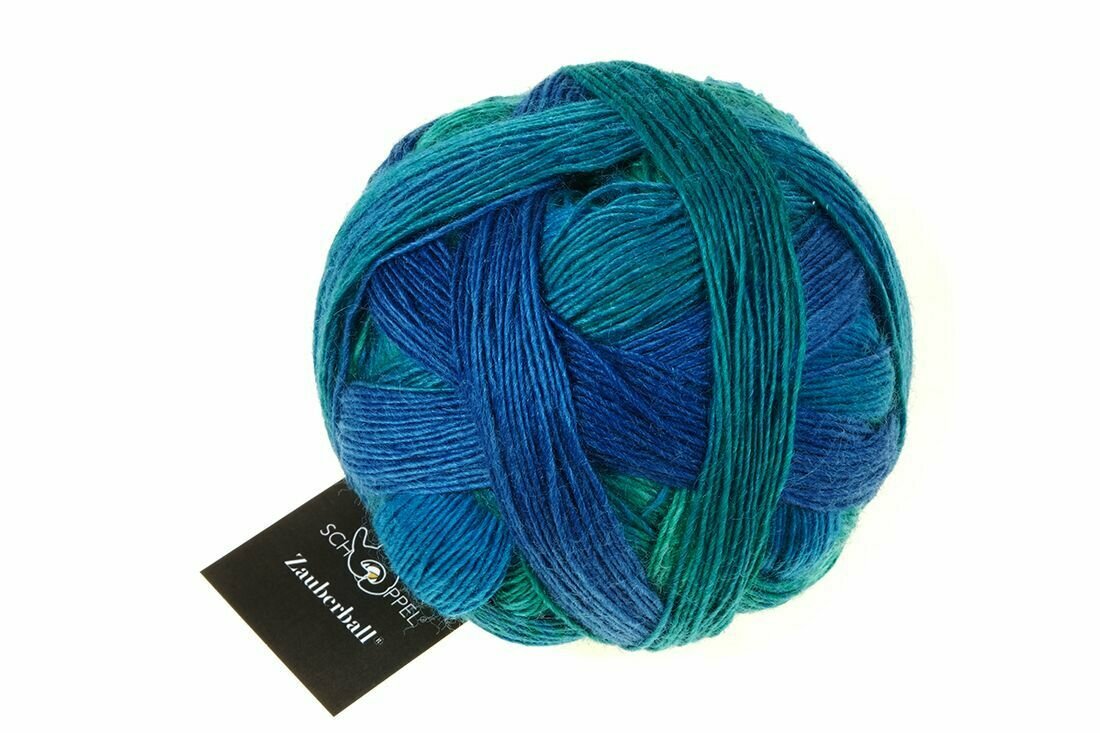Носочная пряжа Schoppel Zauberball (2360 Grinding Turquoise) 1 моток 100 г/420 м