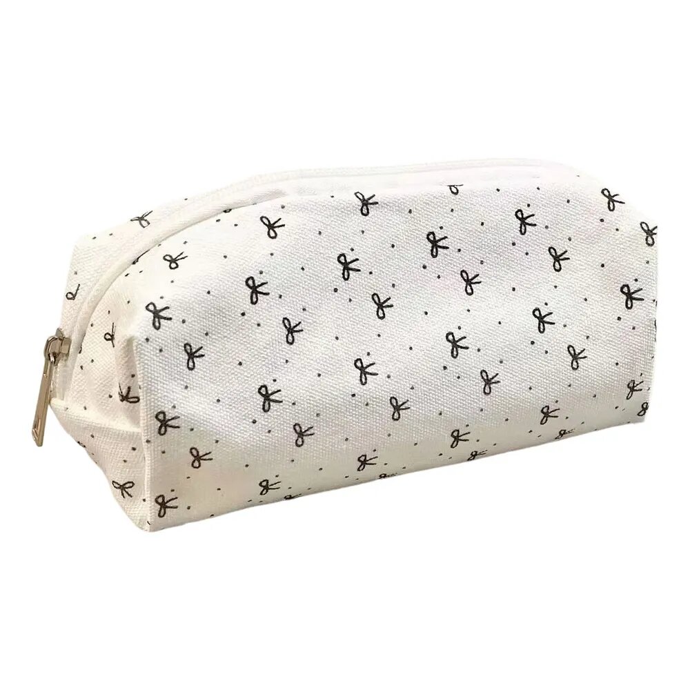 Эстетичный пенал для ручек и карандашей с бантами косметичка