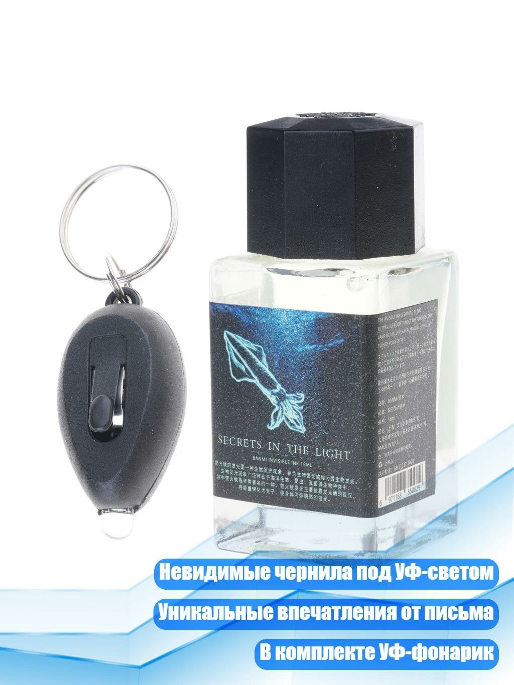 Каллиграфическая чернила для стекла с УФ-светом, Невидимость