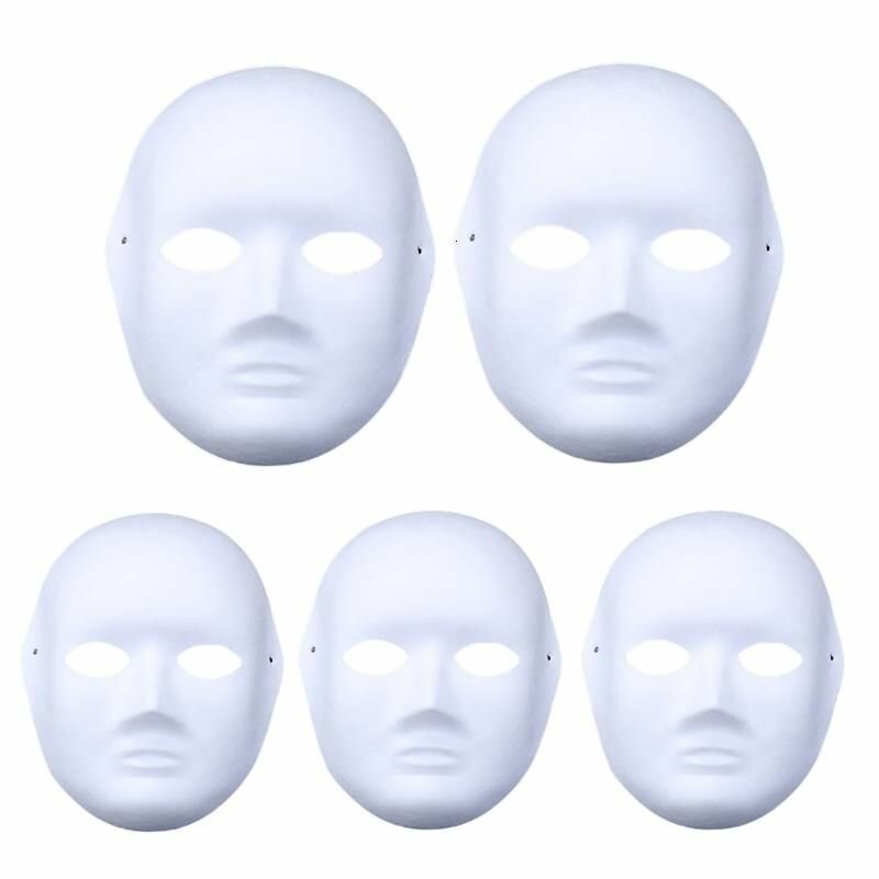 Белая маска для раскрашивания, Женское лицо - 5