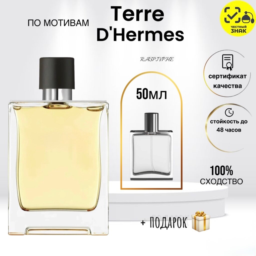 Туалетная вода, по мотивам Terre D'Hermes Pour Homme, мужская, 50 мл