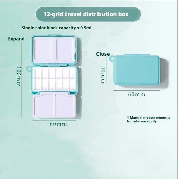 Акварельная коробка 12 grids, Borrence