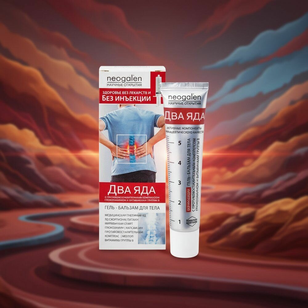 Гель-бальзам для тела. Без инъекций. Два яда. (пчелиный яд/яд скорпиона) 40мл A2187016