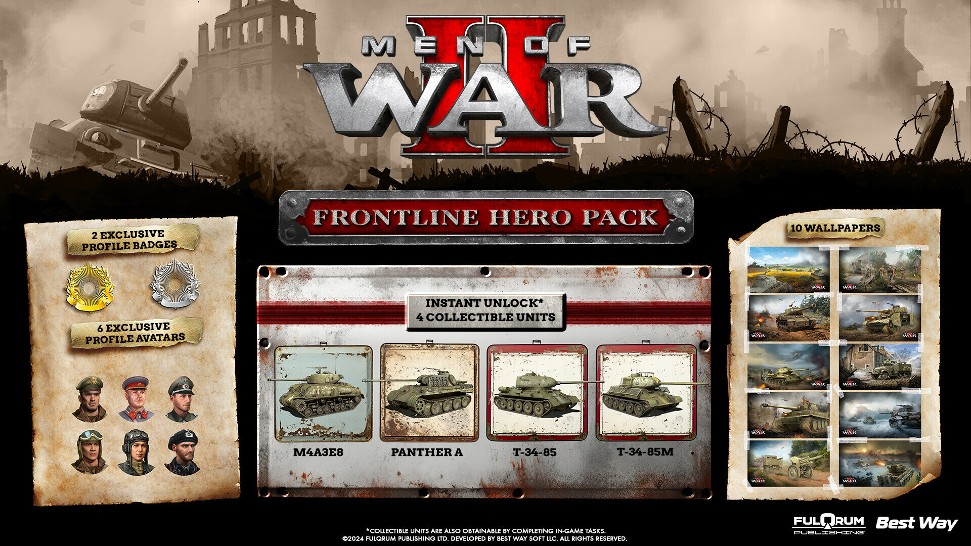 Men of War II - Frontline Hero Pack DLC PC Steam Ключ • Активация Steam