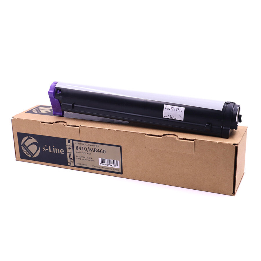 Тонер-картридж булат s-Line 43979102, 43979107 для Oki B410, MB460 (Чёрный, 3500 стр.), универсальный