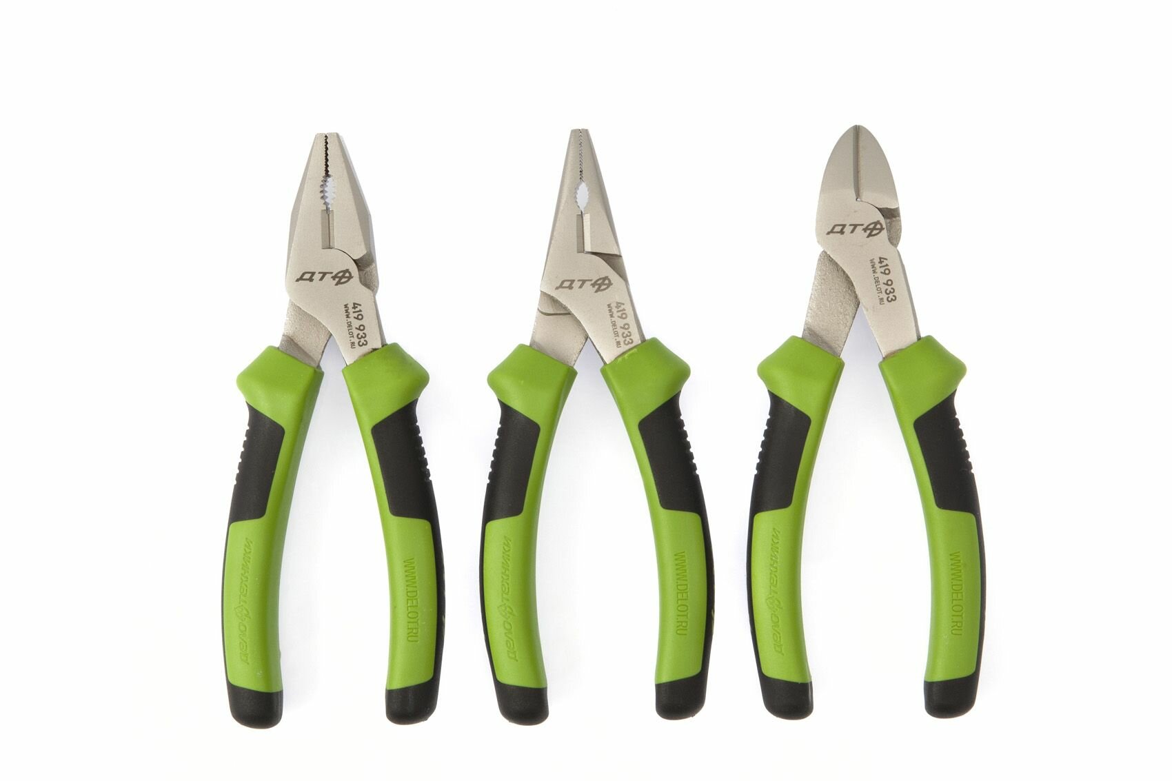 Набор шарнирно-губцевого инструмента 130 мм, 3 предмета , 419933, Дело Техники.