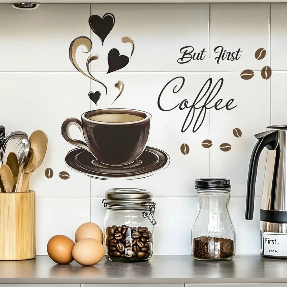 OZ-LEAM Креативная Настенная Вывеска Coffee Cup: для декора дома и кафе