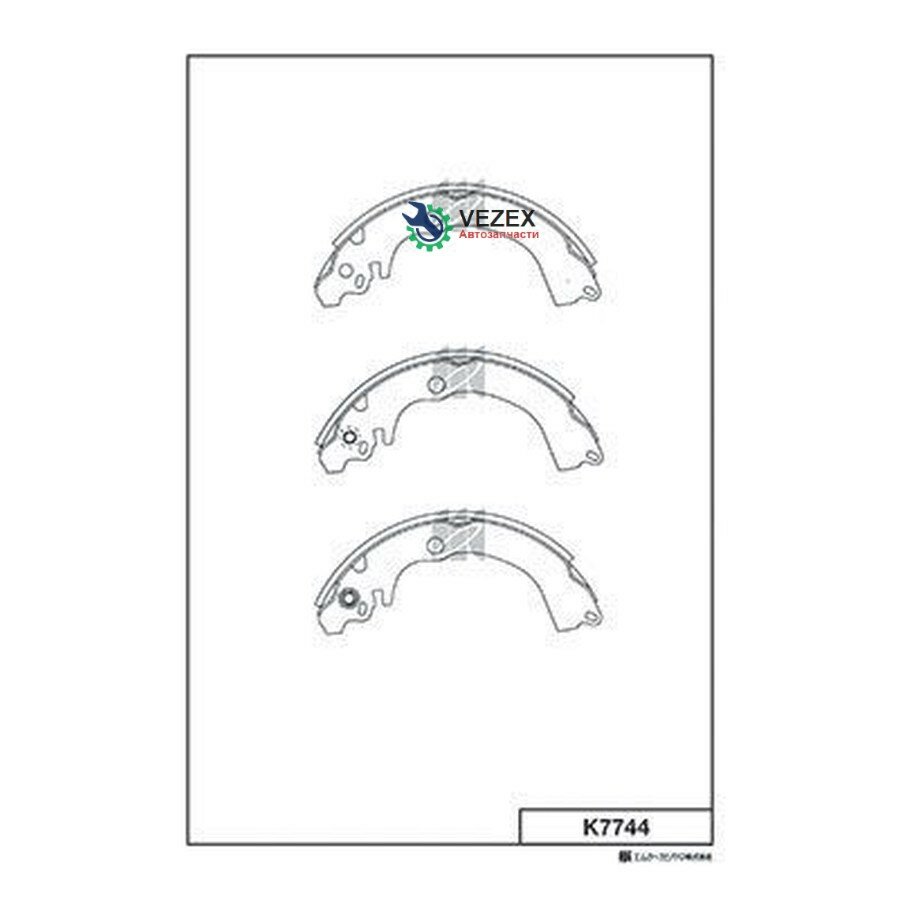 KASHIYAMA K7744 Колодки тормозные барабанные, задние