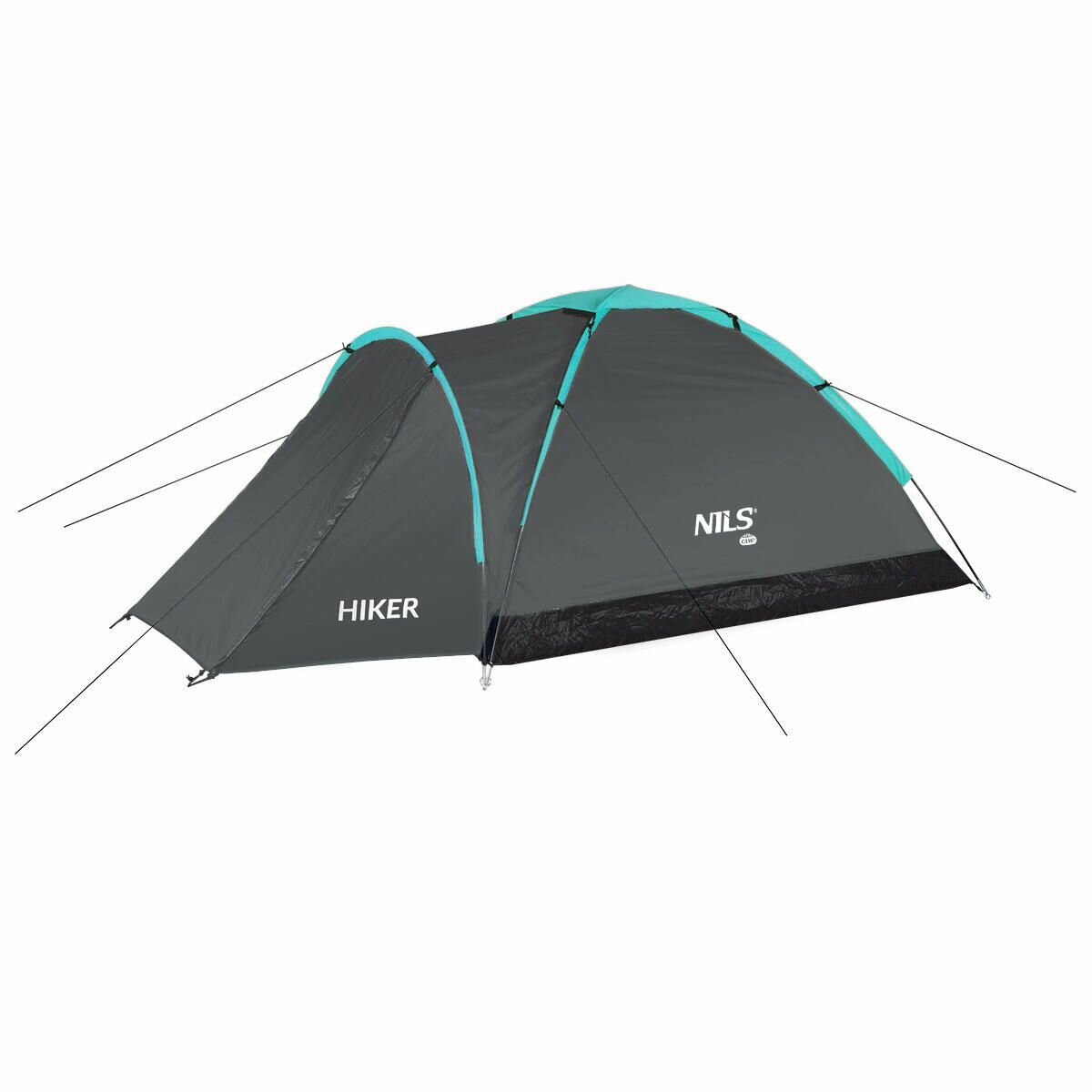 Кемпинговая палатка Nils Camp Hiker NC6010, Decathlon, Цвет: Серый / Бирюзовый, Размер: 2 человека