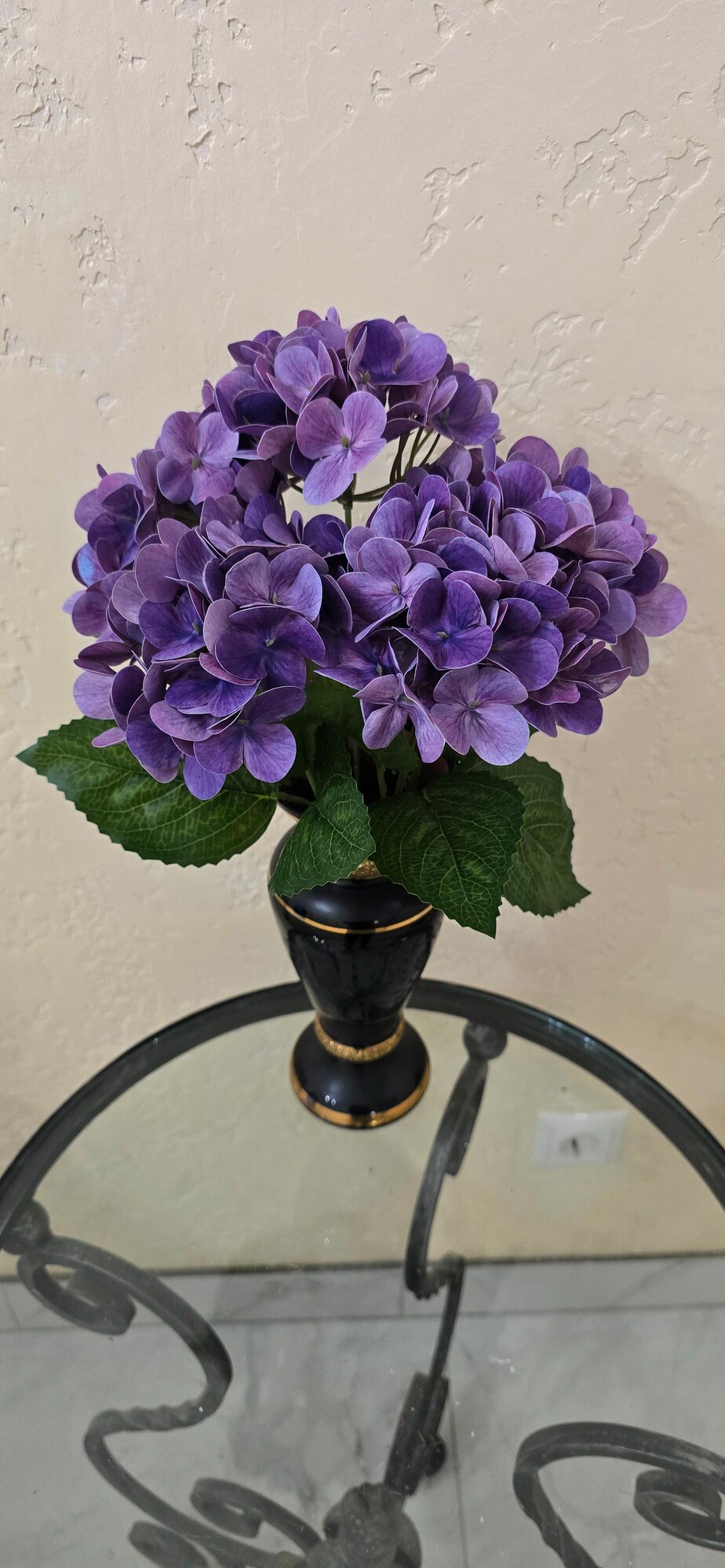 Искусственная гортензия Holodilova, сиреневая, латекс/пластик, 43 см