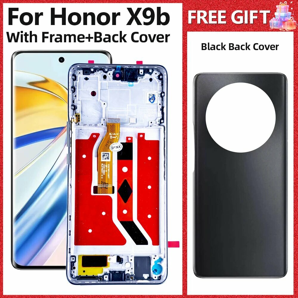 AMOLED-экран для HUAWEI HONOR X9b, ЖК-дисплей, дигитайзер сенсорного экрана, полная сборка с заменой рамки ALI-NX1 для X9b